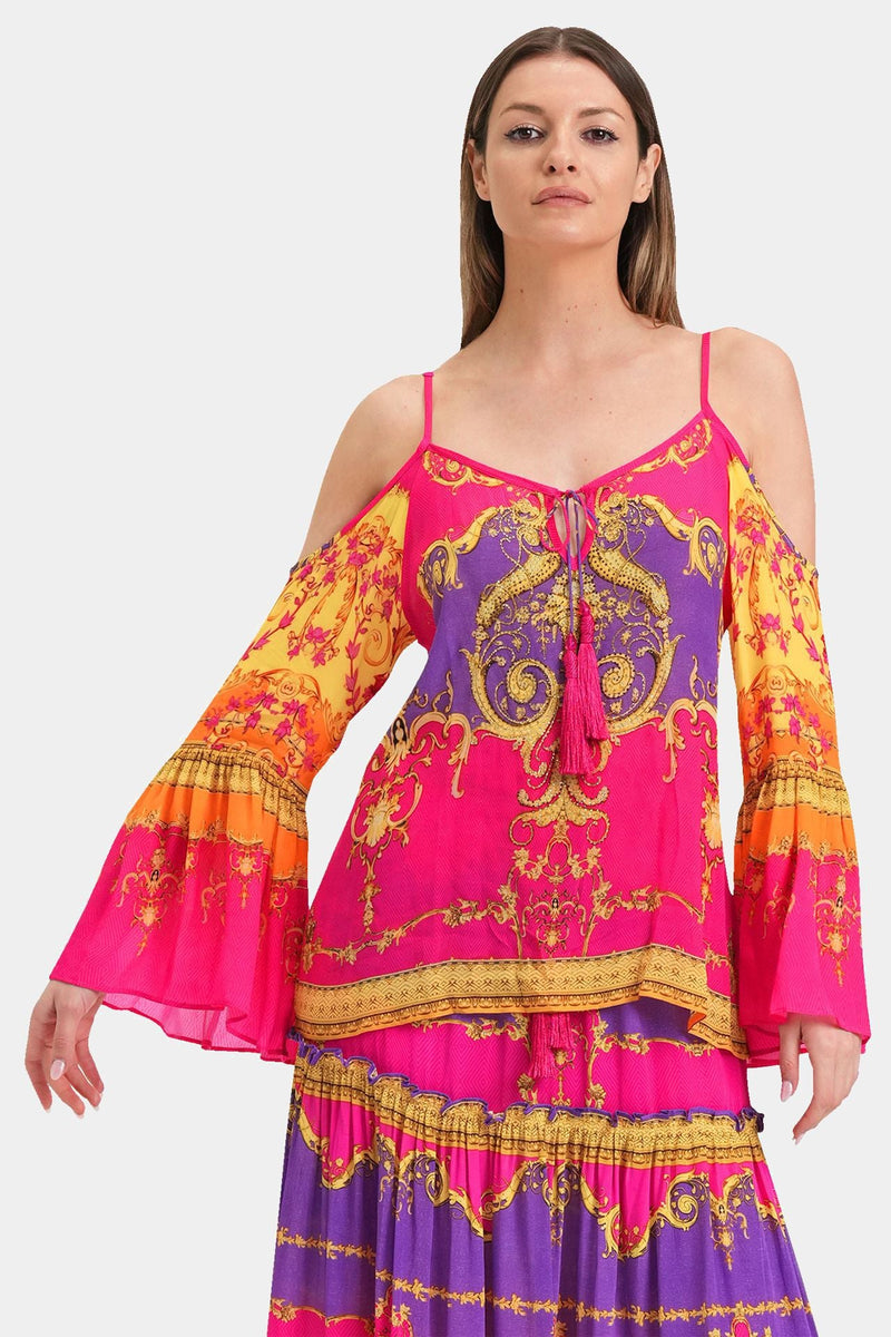 Drop Shoulder Sexy Top for Women | Pink Women Top | Designer Top – Kyle ...