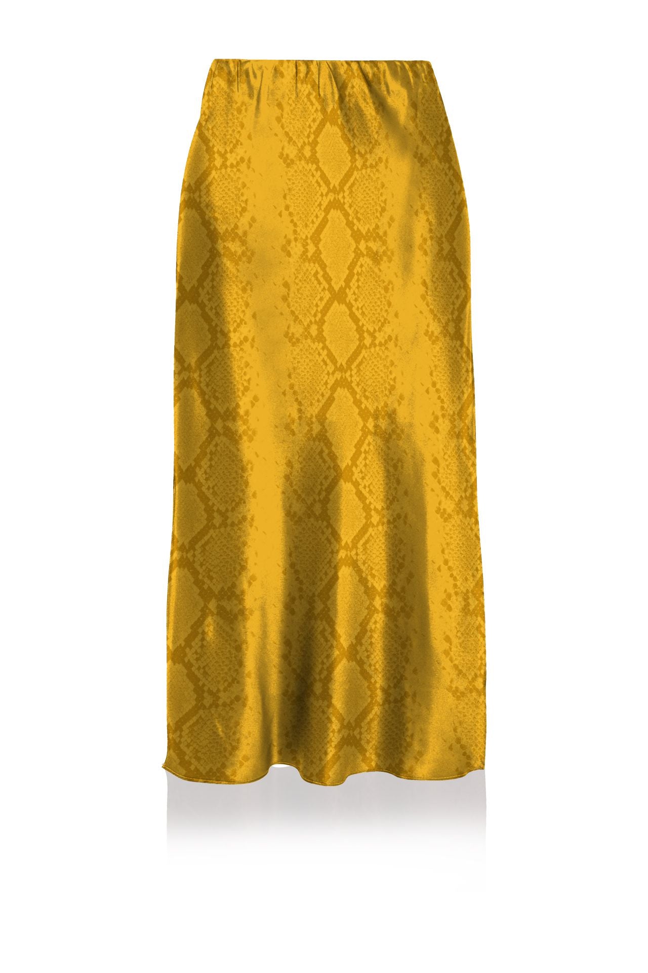 Vegan Silk Satin Mini Skirt In Golden Cob – Kyle x Shahida